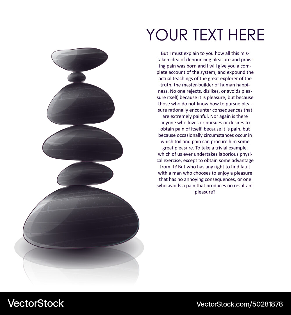 Pyramid of stones design Royalty Free Vector Image