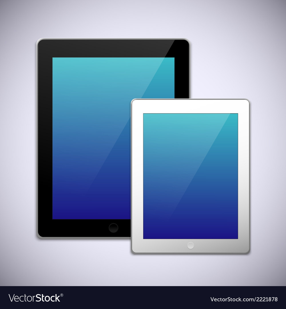Realistic tablet pc computer template Royalty Free Vector