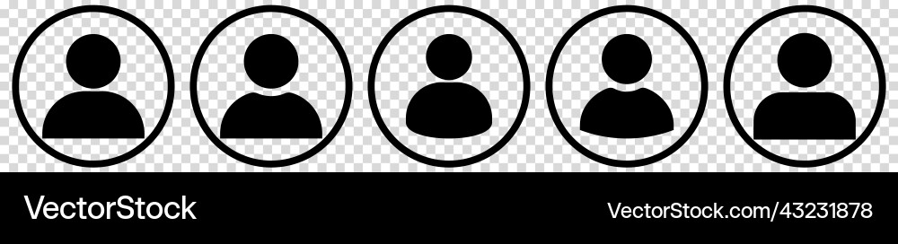 Set of profile icons Royalty Free Vector Image