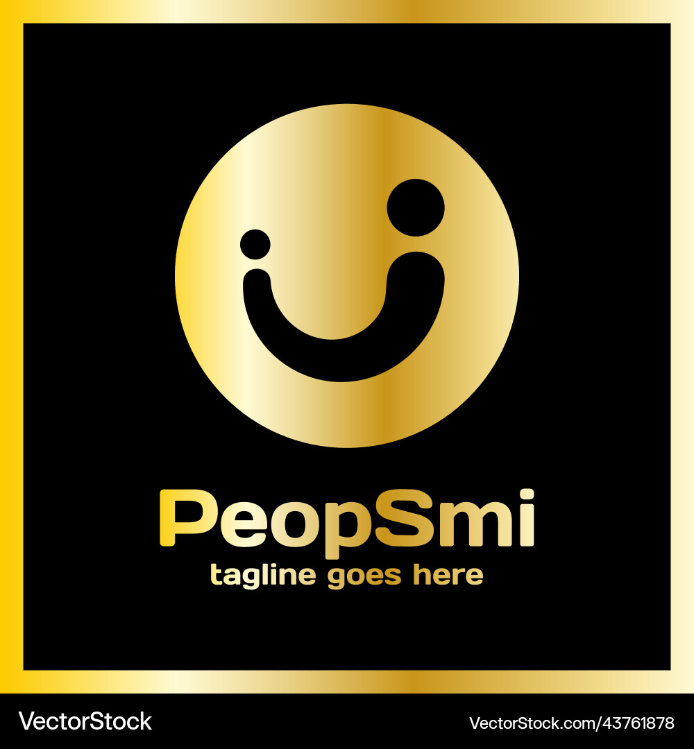 Smile chat logo - happy people Royalty Free Vector Image