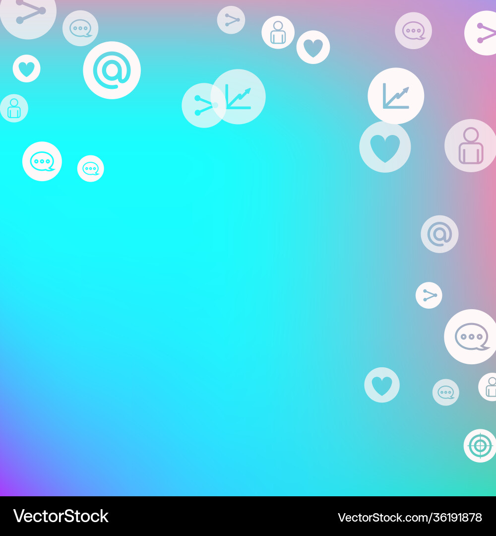 Social media marketing communication networking Vector Image