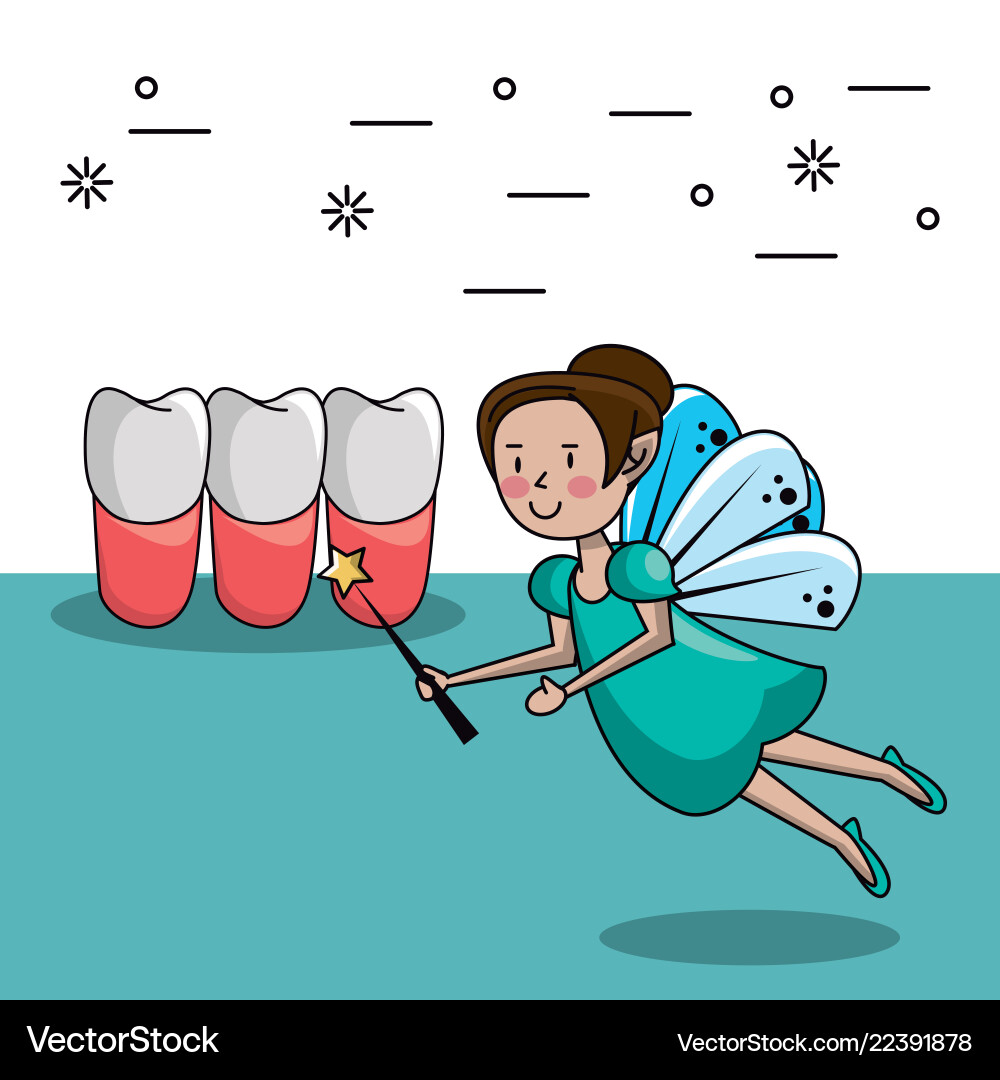 Tooth fairy cartoon Royalty Free Vector Image - VectorStock