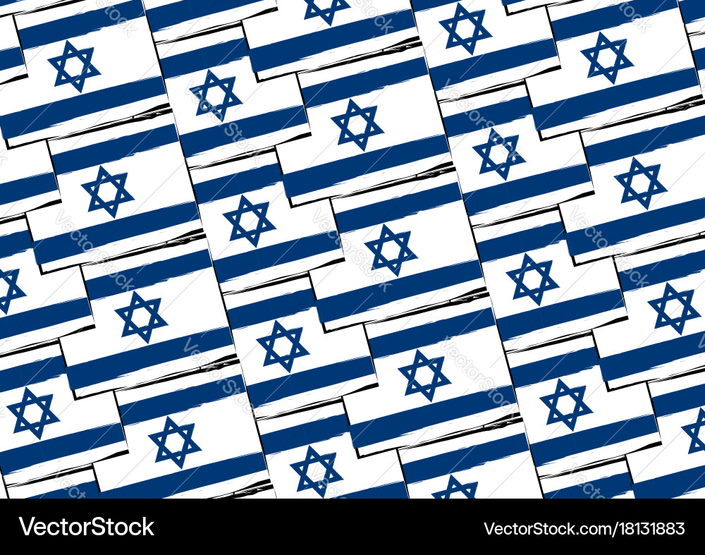 Abstract israel flag or banner Royalty Free Vector Image