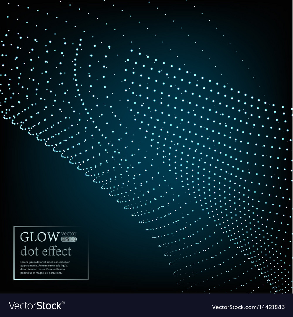 Array with dynamic particles 3d technology style Vector Image