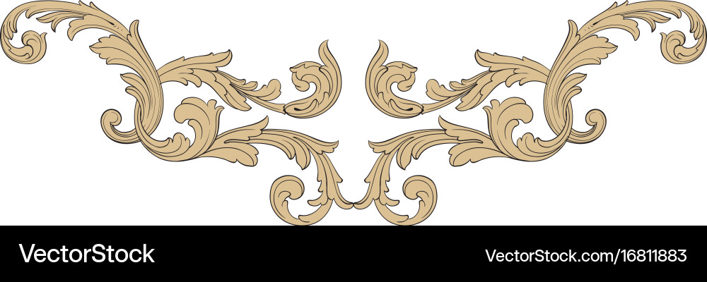 Baroque of vintage elements for design Royalty Free Vector