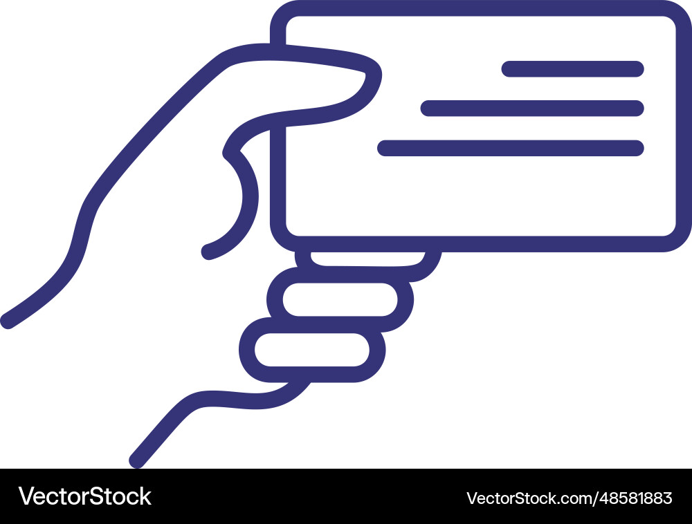 Business card line icon Royalty Free Vector Image