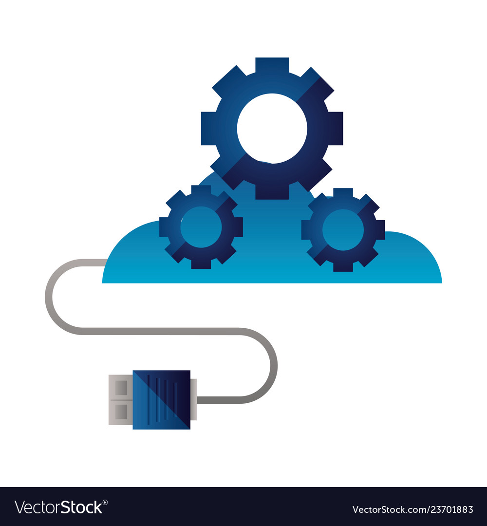 Cloud computing connector Royalty Free Vector Image
