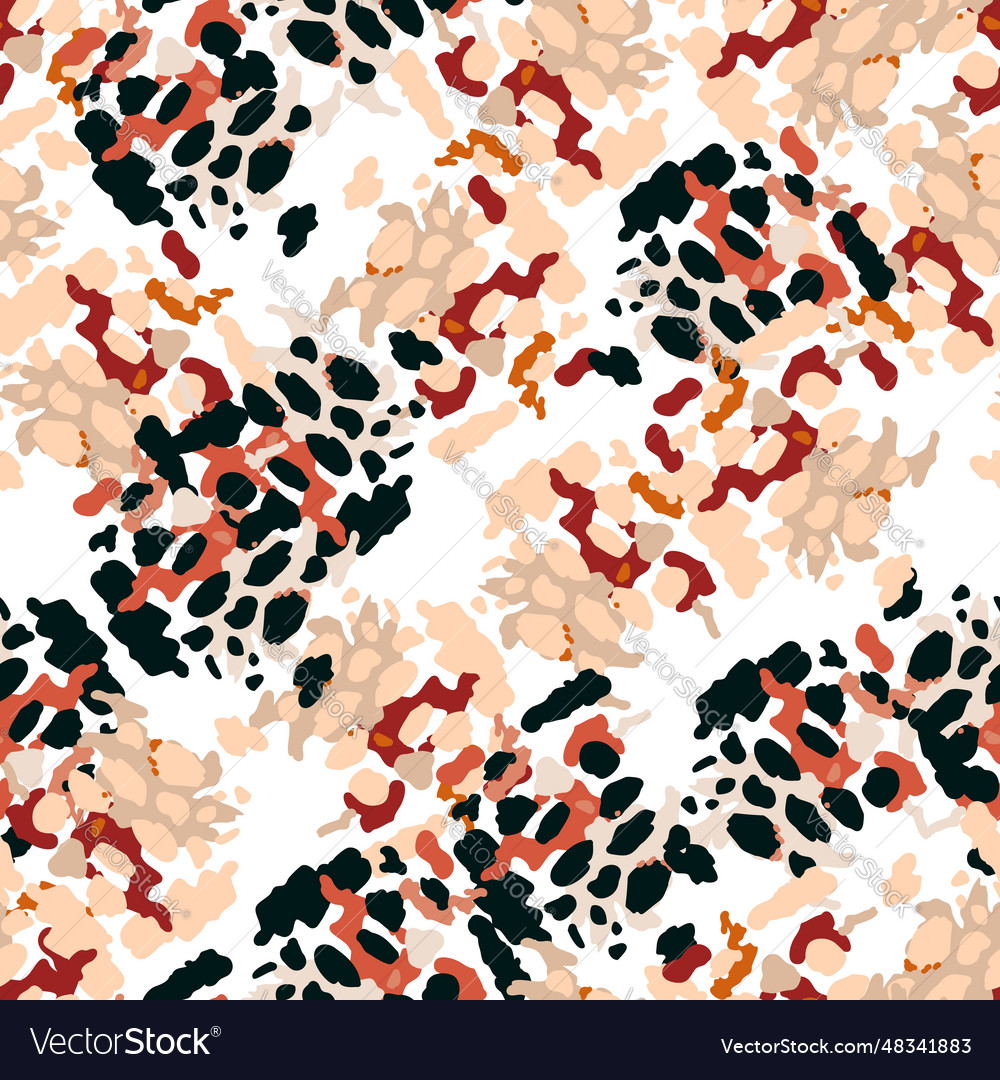 Creative abstract leopard skin seamless pattern Vector Image Creative abstract leopard skin seamless pattern Vector Image
