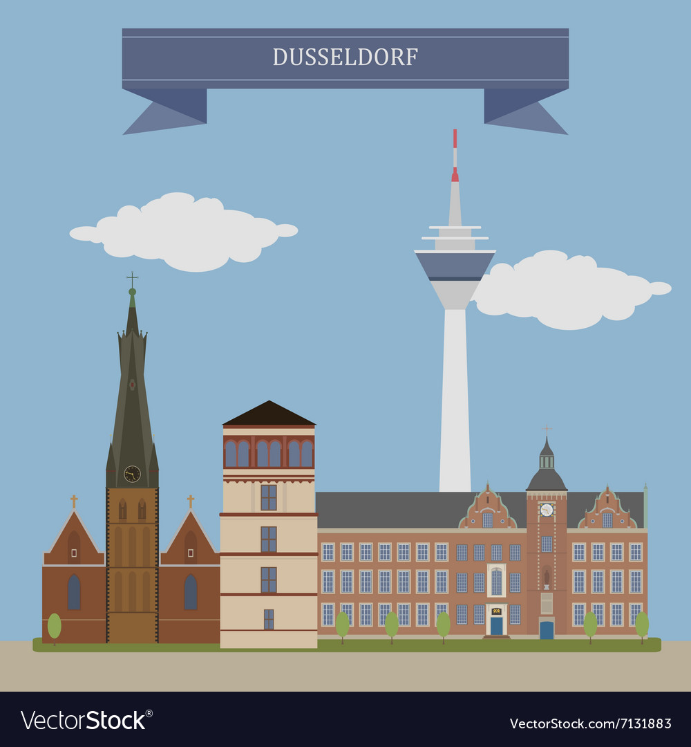 Dusseldorf Royalty Free Vector Image - VectorStock Dusseldorf Royalty Free Vector Image - VectorStock