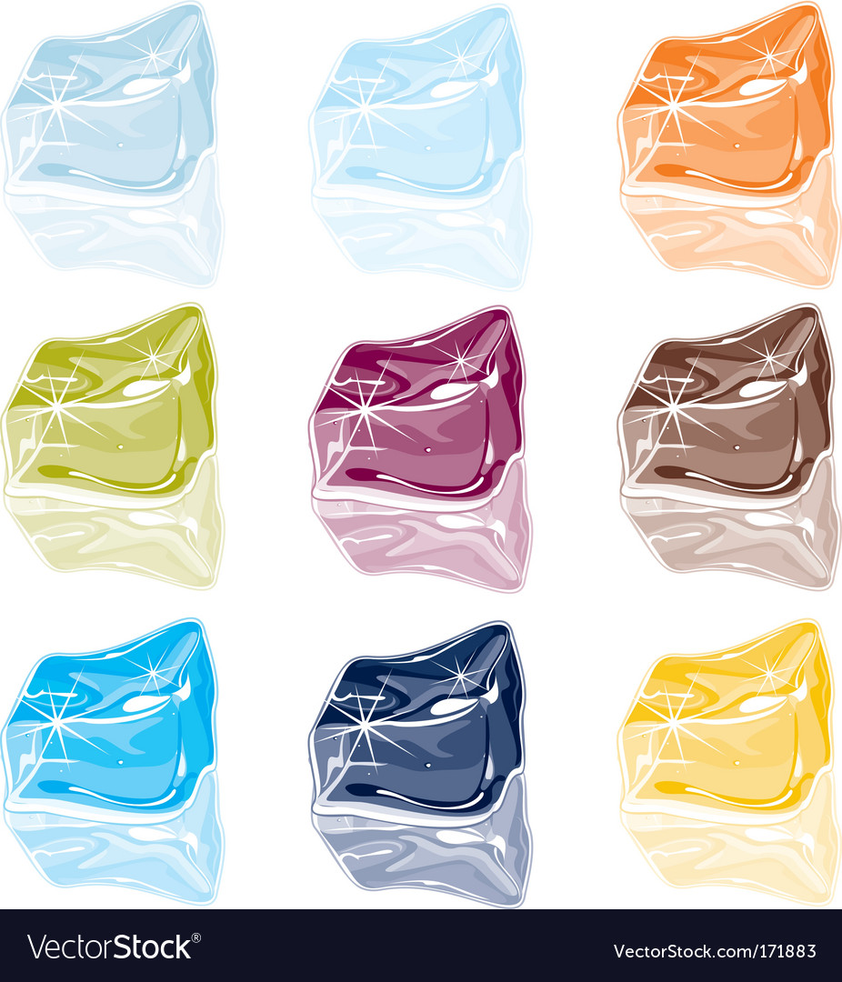 Ice cubes Royalty Free Vector Image - VectorStock