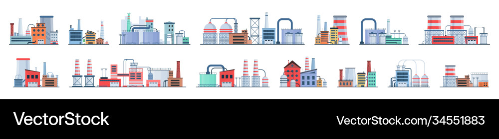 Industrial building factory Royalty Free Vector Image