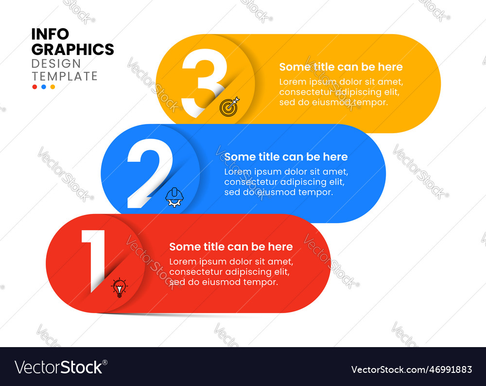 Infographic template 3 banners with numbers Vector Image