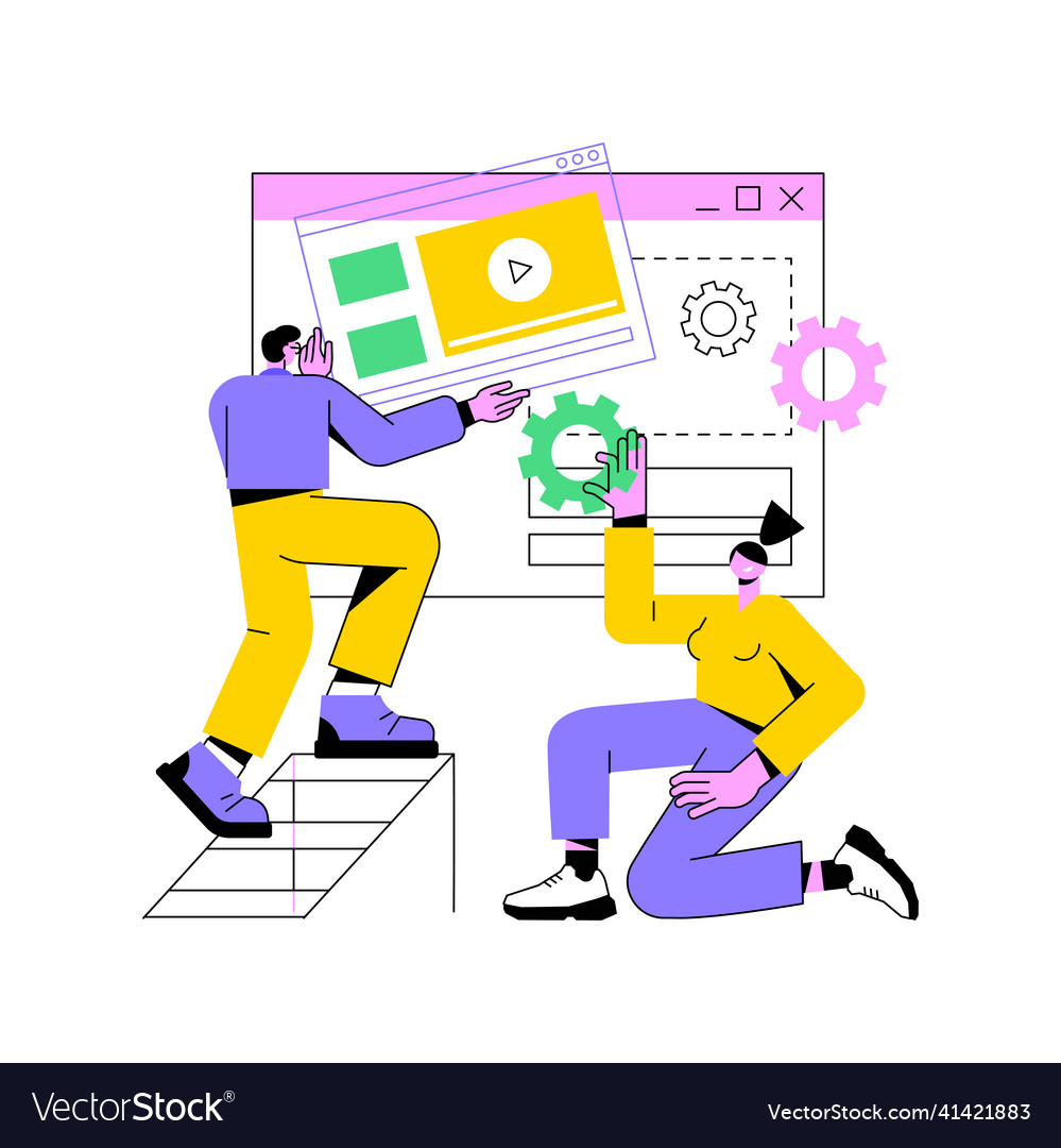 Landing page development abstract concept Vector Image