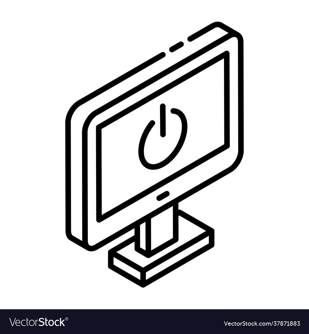 Monitor switch off Royalty Free Vector Image - VectorStock