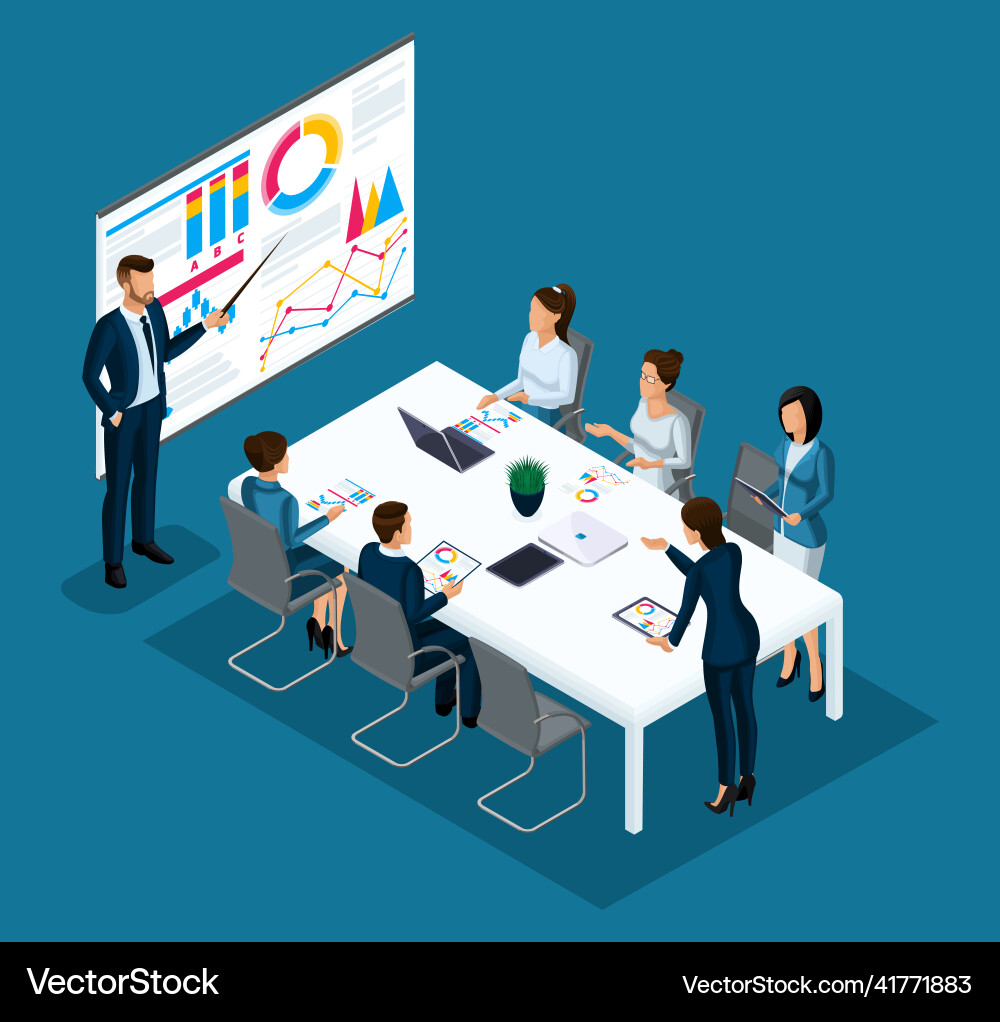 Project management and financial report strategy Vector Image