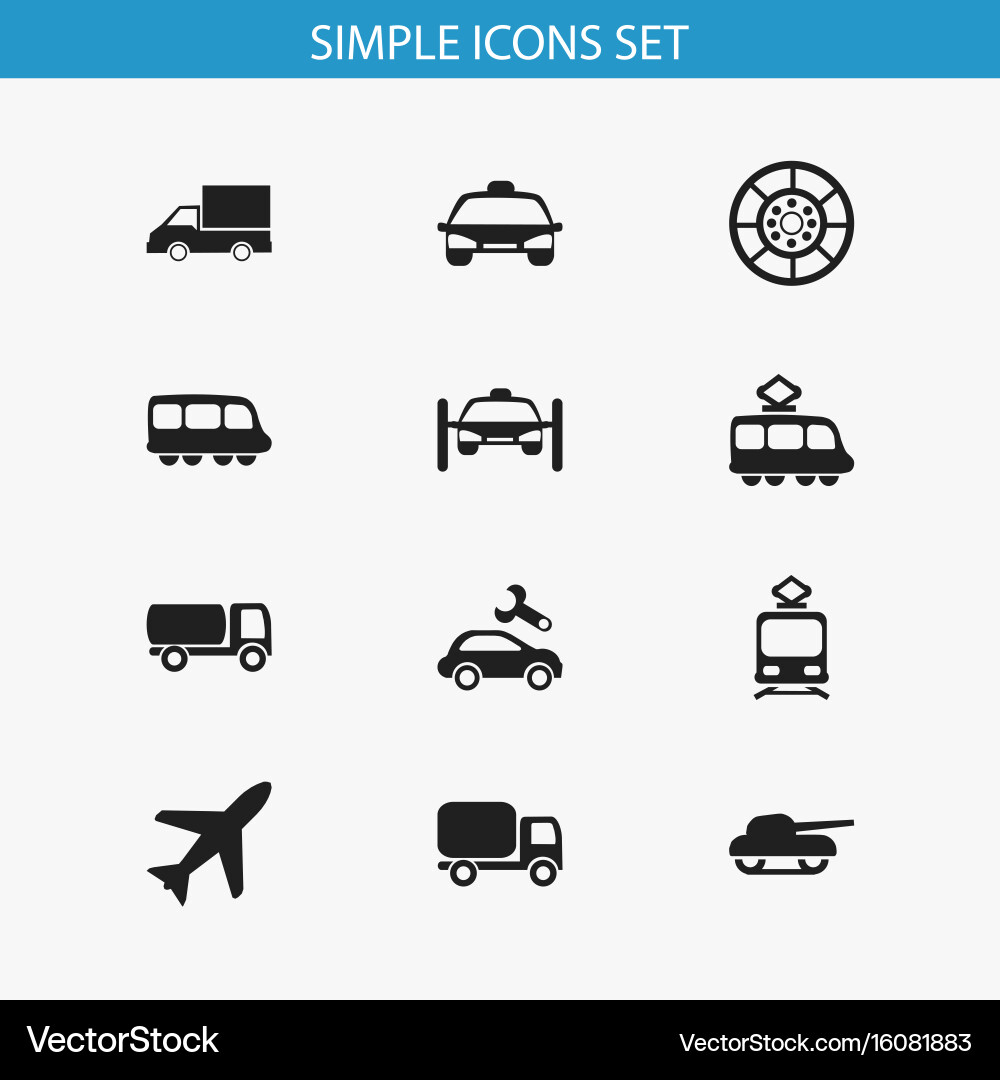 Set of 12 editable shipment icons includes Vector Image