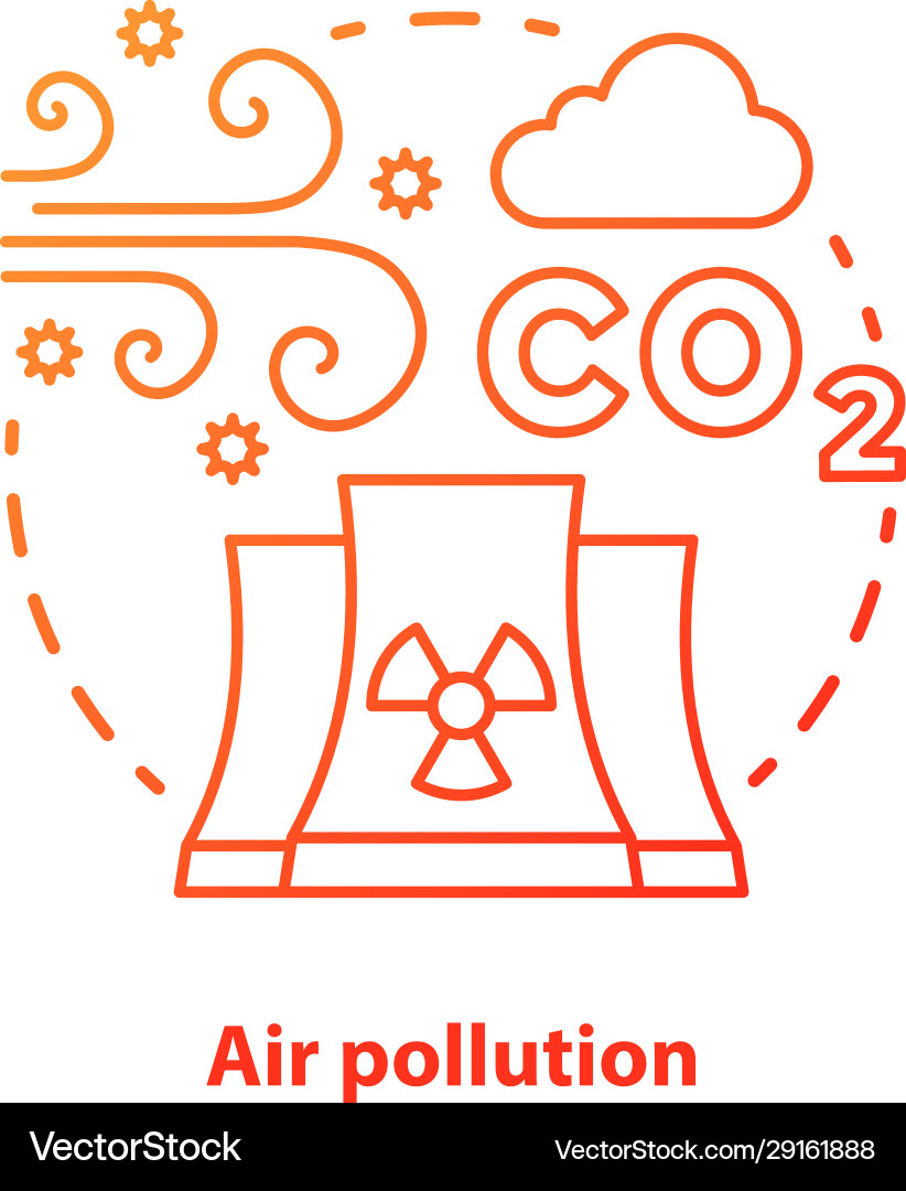 Air pollution concept icon atmosphere industrial Vector Image