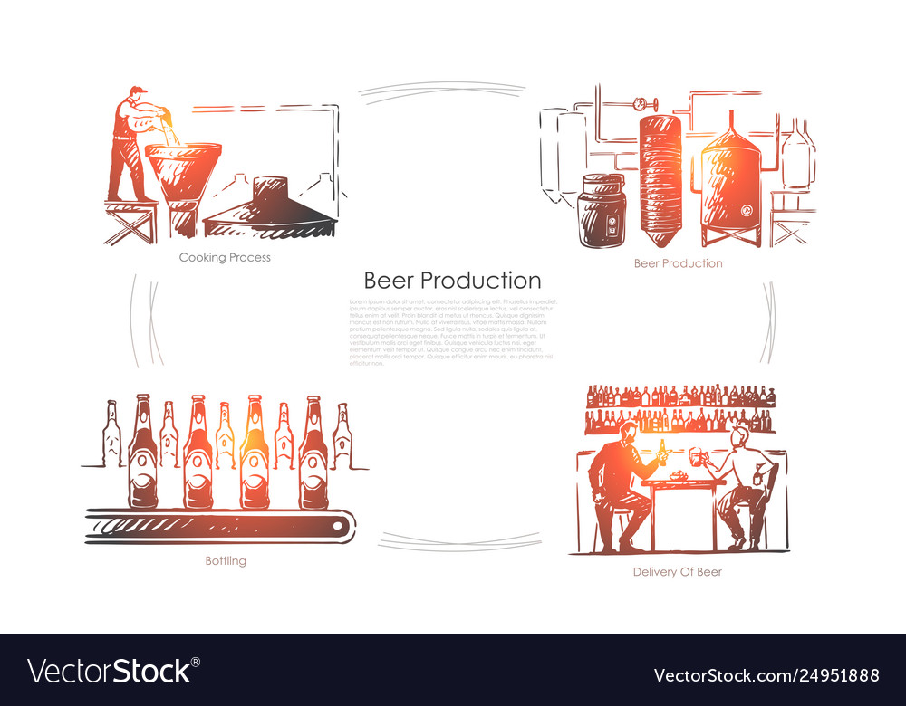 Brewery ale fermentation process beverage Vector Image Brewery ale fermentation process beverage Vector Image