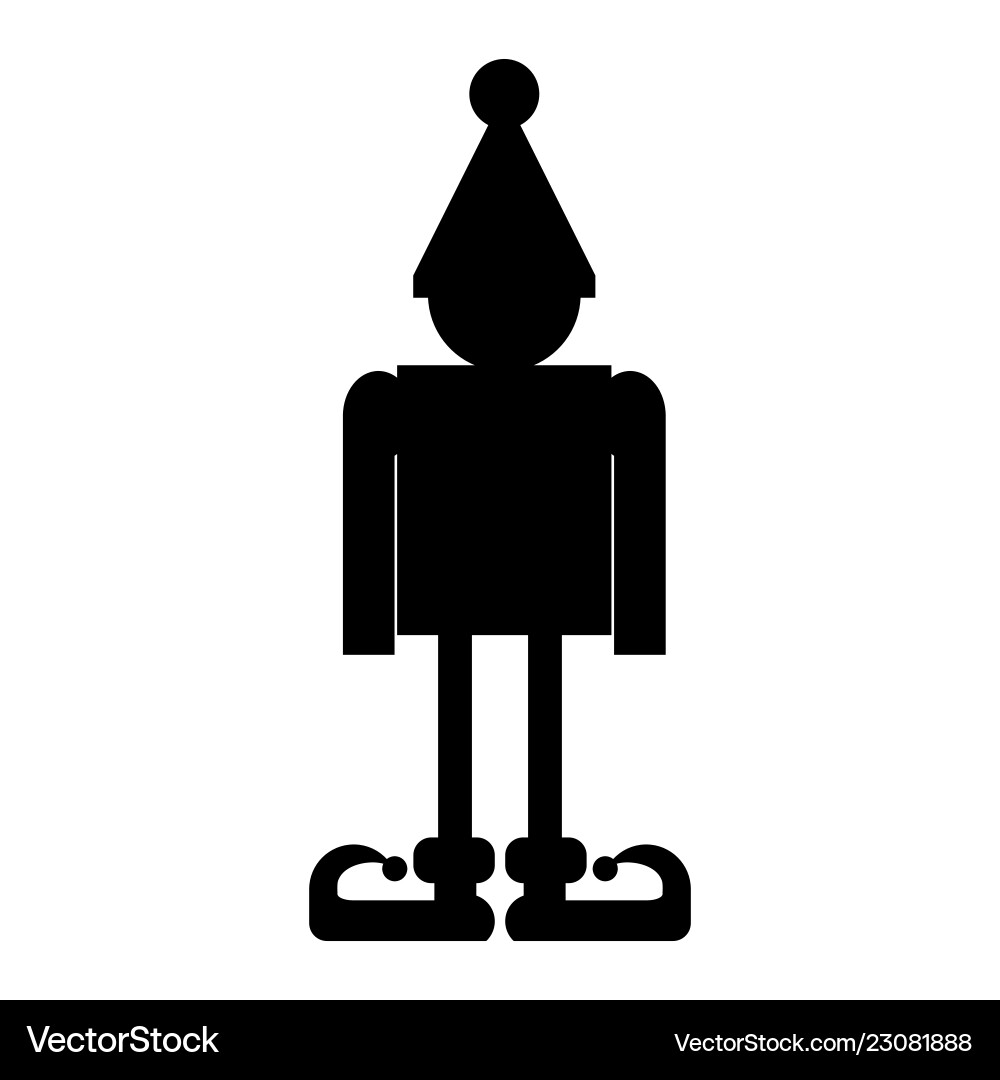 Christmas elf character icon symbol design Vector Image
