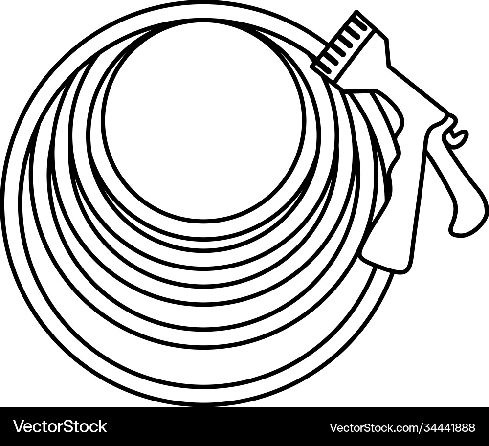 Garden hose tool line style icon Royalty Free Vector Image