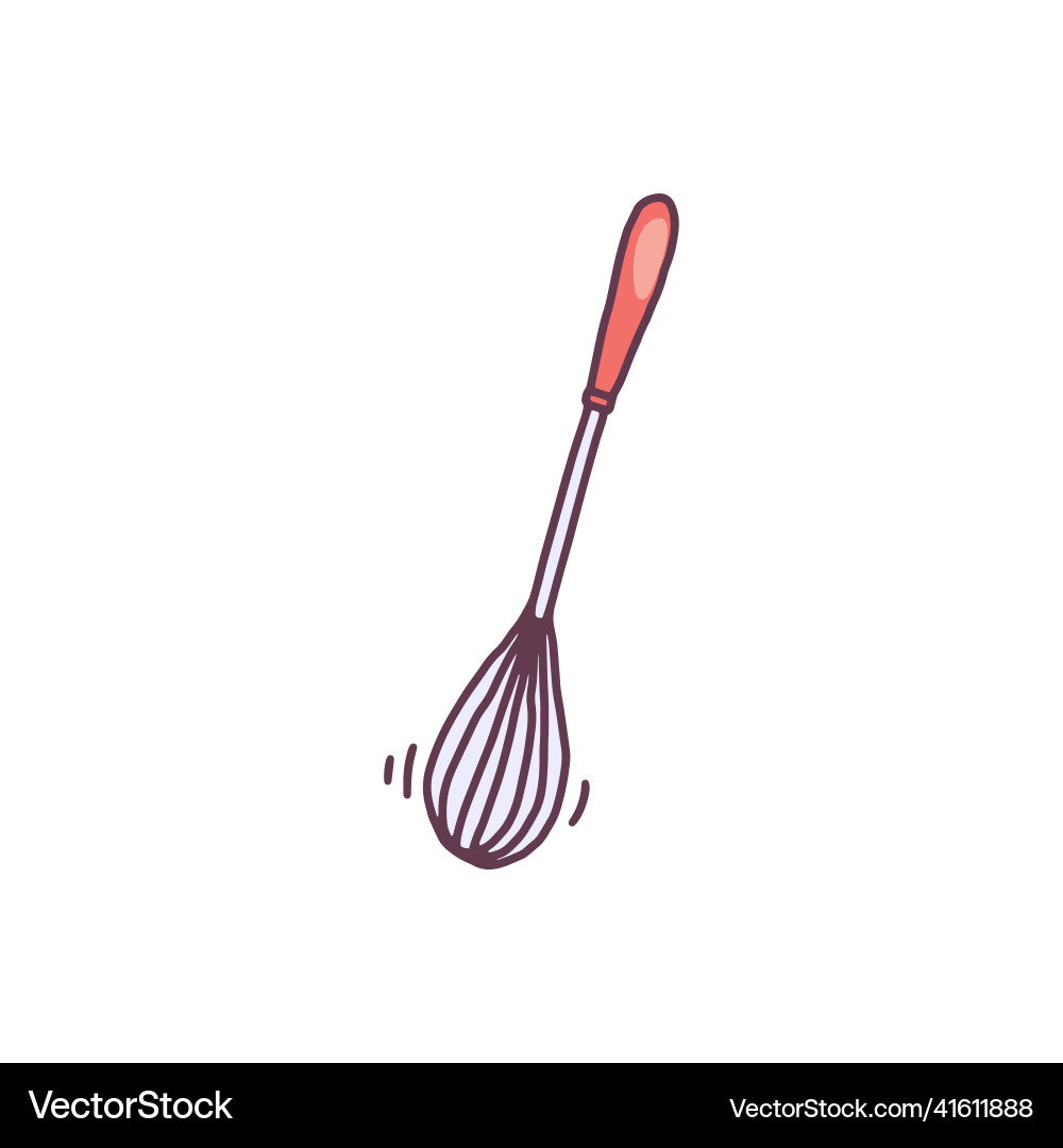 Hand mixer or whisk in drawn doodle style Vector Image