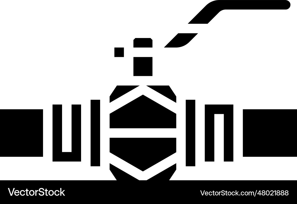 Valve gas service glyph icon Royalty Free Vector Image