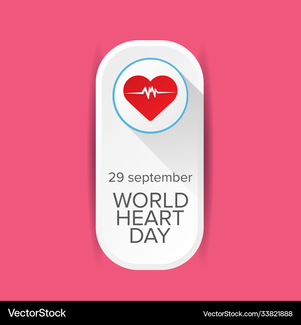World heart day banner or background Royalty Free Vector