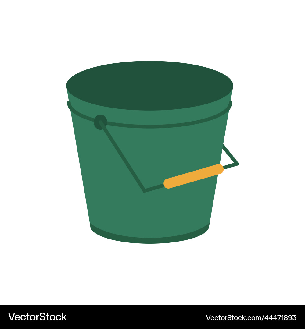 Bucket with handle gardening equipment Royalty Free Vector