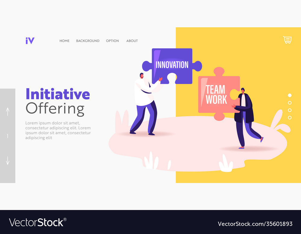 Core values landing page template tiny Royalty Free Vector