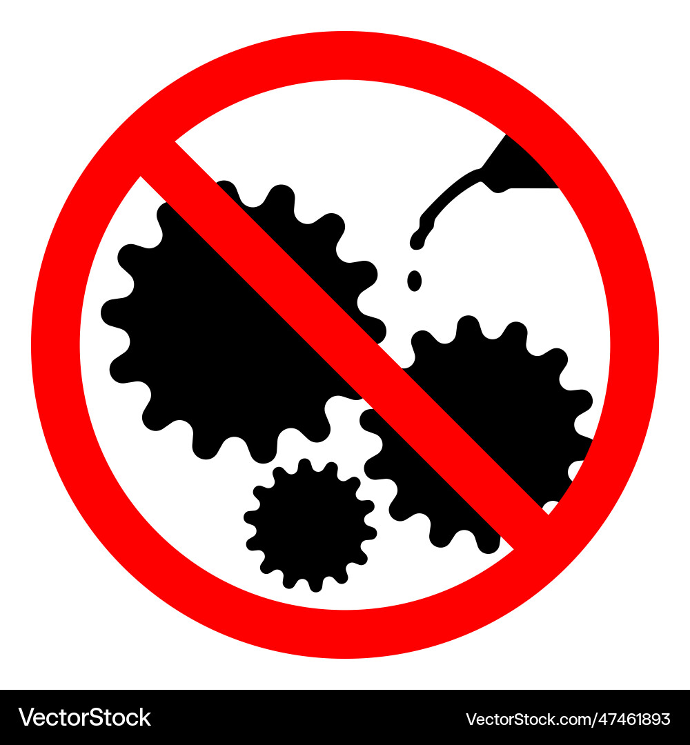 Do not oil symbol on white background Royalty Free Vector