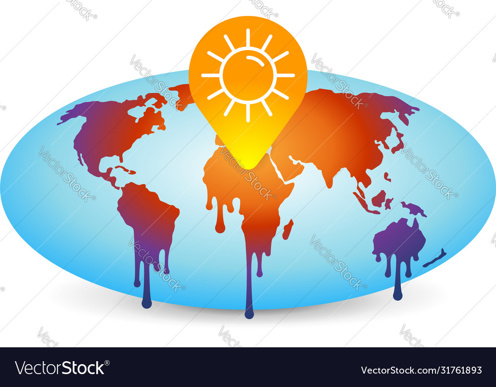 Earth climate change problem Royalty Free Vector Image