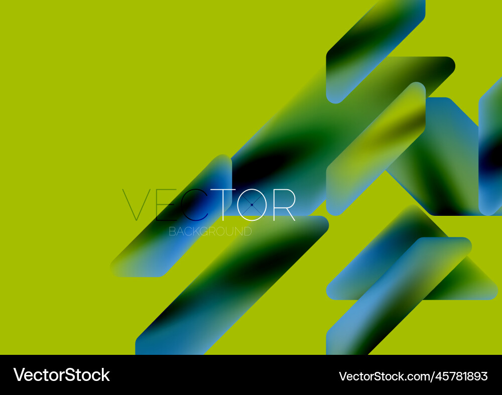Fluid color dynamic geometric shapes abstract Vector Image
