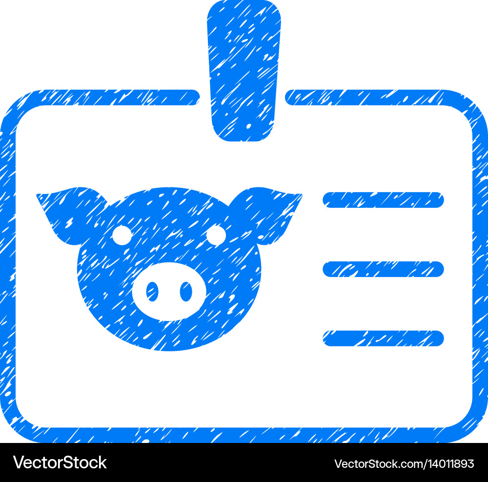 Pig badge icon grunge watermark Royalty Free Vector Image