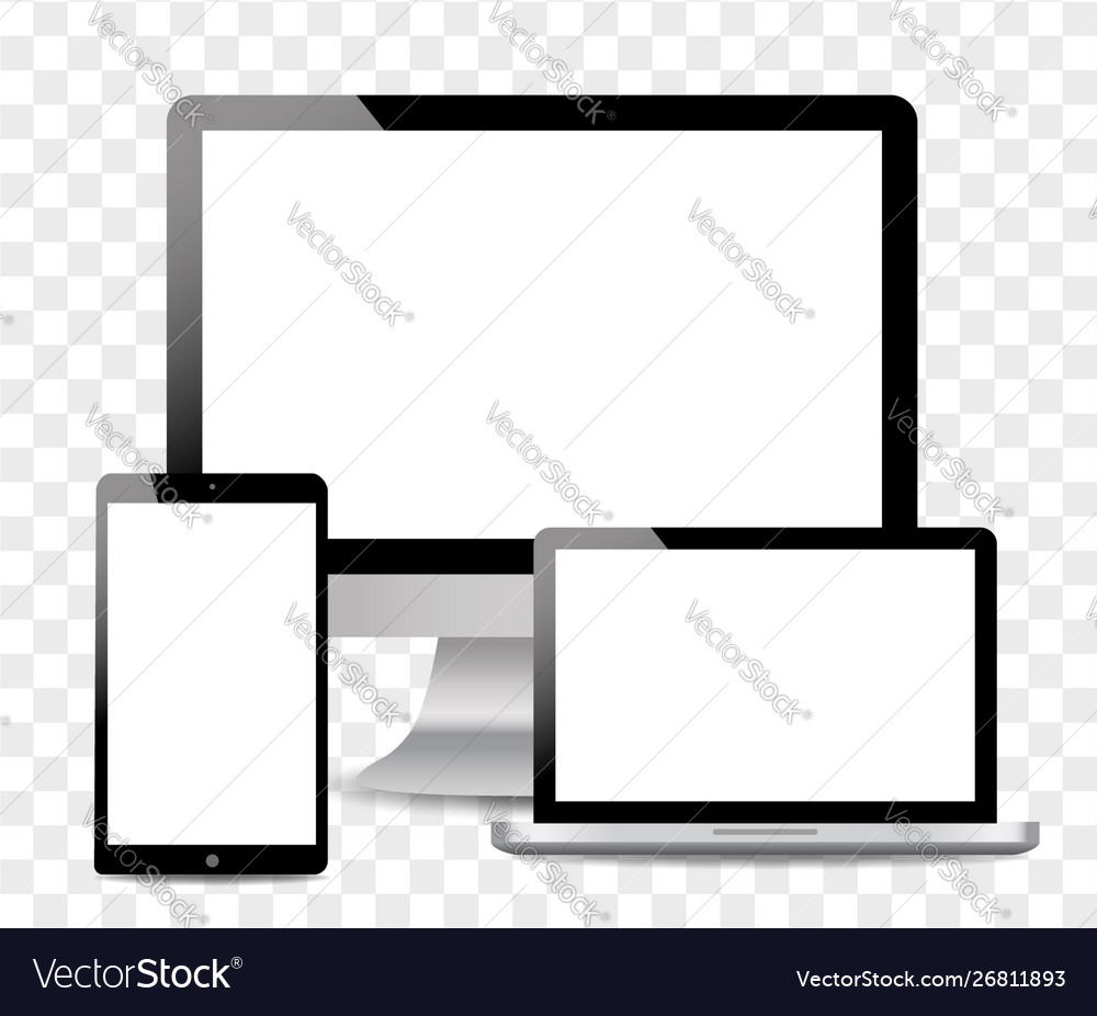 Realistic computer laptop touch tablet in mockup Vector Image