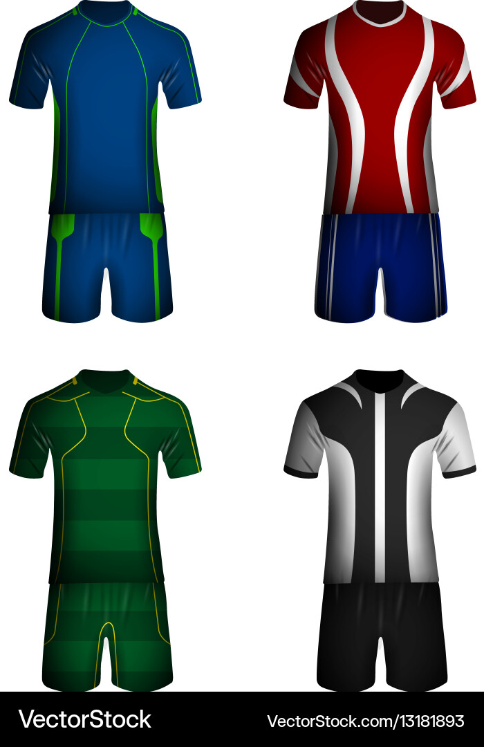 Set of sport uniforms Royalty Free Vector Image