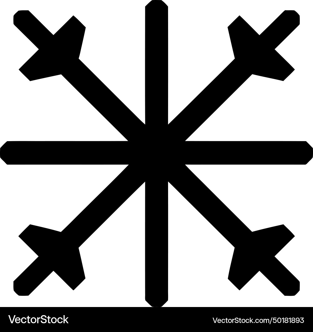 Snowdrift dazzle snowflake icon Royalty Free Vector Image