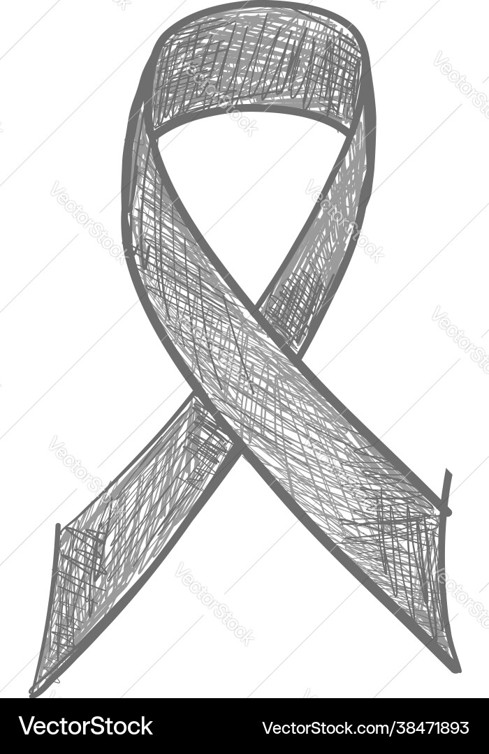 White ribbon awareness isolated on Royalty Free Vector Image