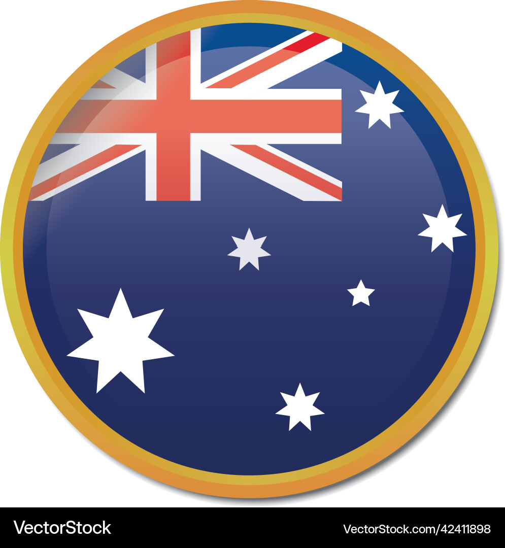 Australia flag official colors and proportion Vector Image