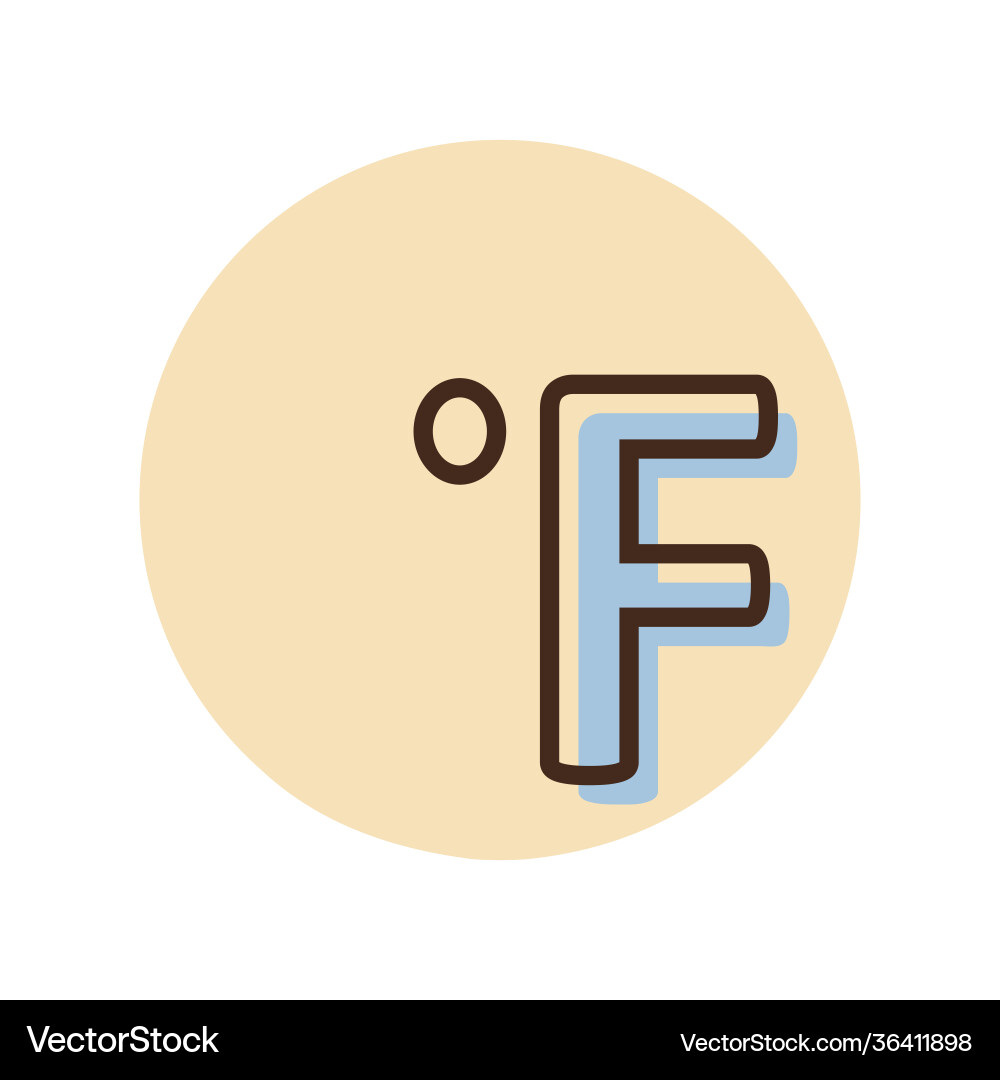 Fahrenheit degrees icon weather sign Royalty Free Vector