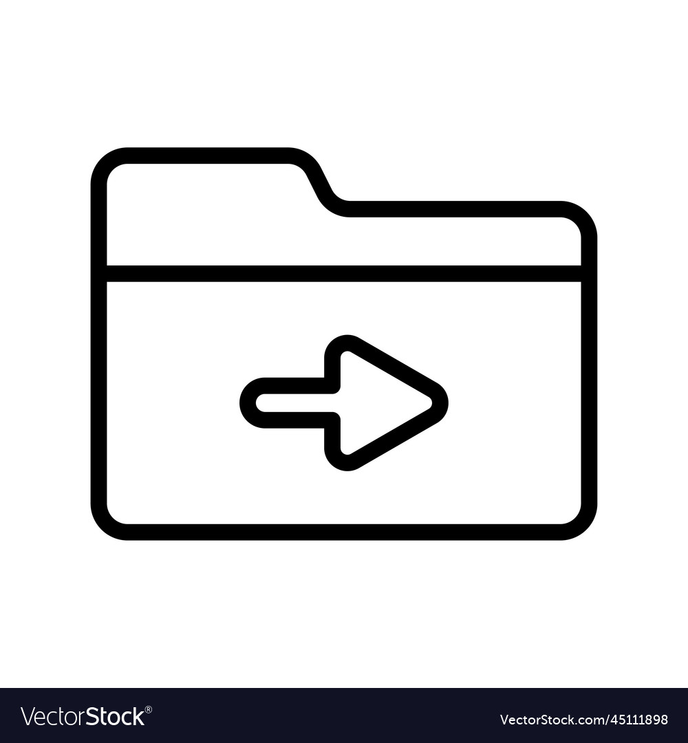 Folder forward icon Royalty Free Vector Image - VectorStock