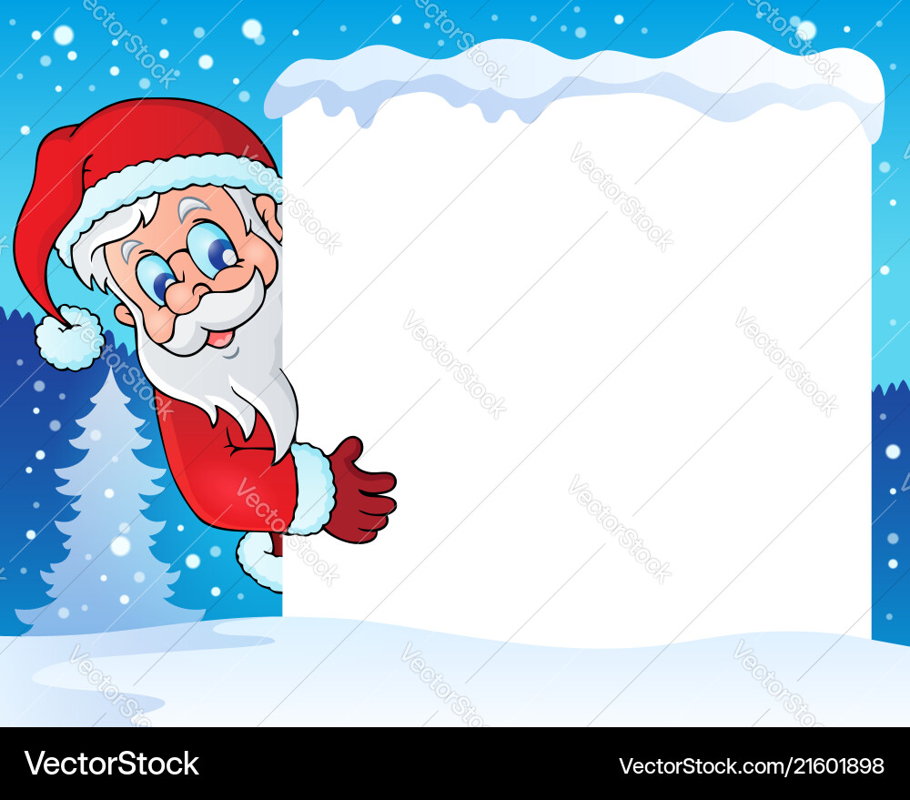 Frame with santa claus theme 4 Royalty Free Vector Image