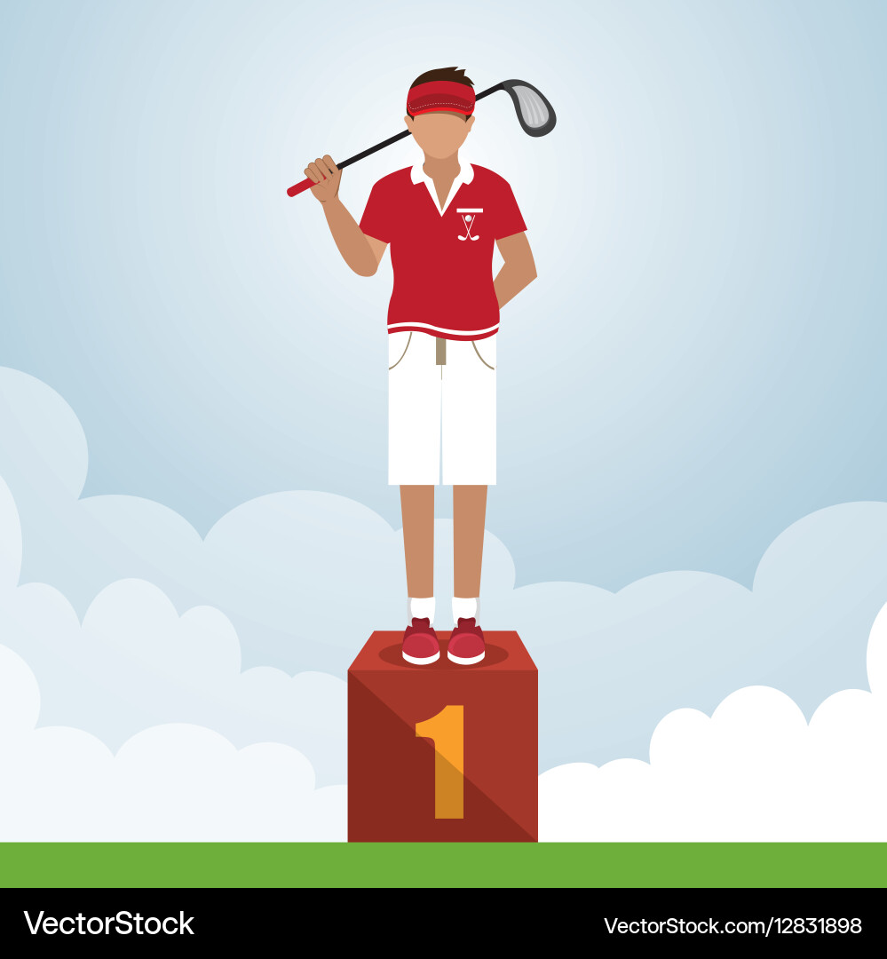 Golf club golfer avatar Royalty Free Vector Image
