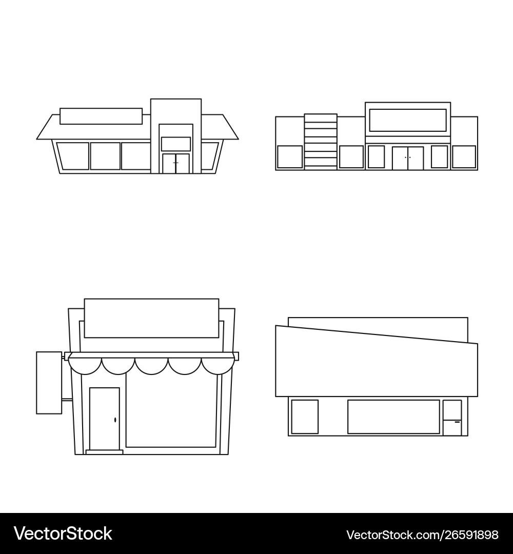 Isolated object store and market symbol Royalty Free Vector