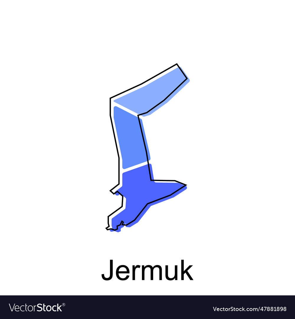 Map of the jermuk borders design template Vector Image