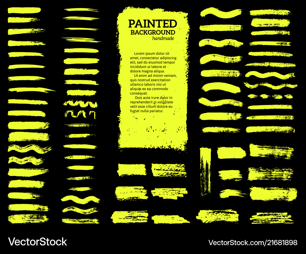 Painted grunge stripes set Royalty Free Vector Image