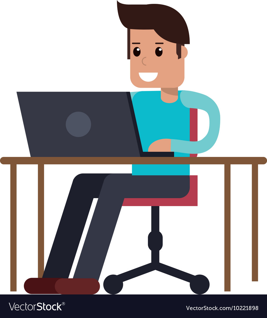 Person using laptop icon Royalty Free Vector Image Person using laptop icon Royalty Free Vector Image