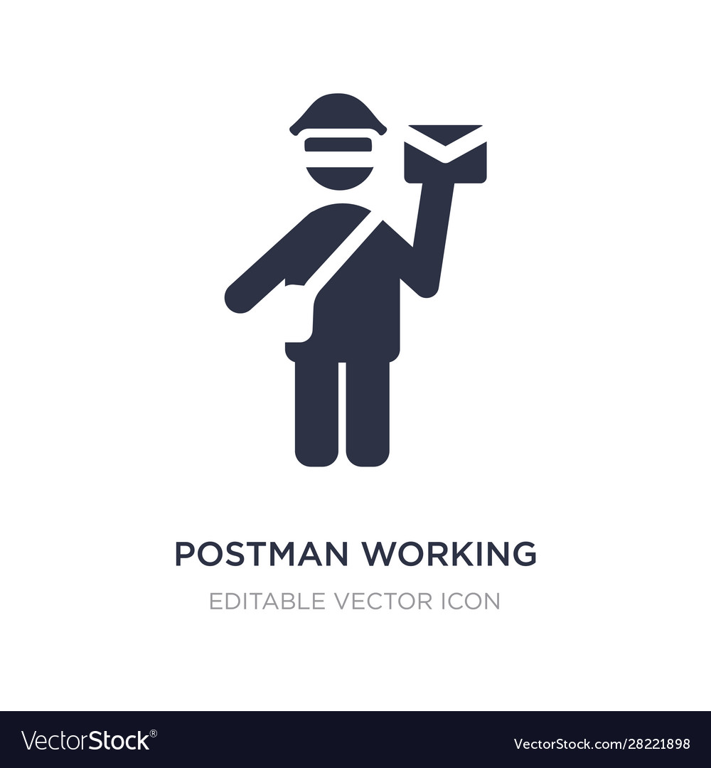 Postman working icon on white background simple Vector Image