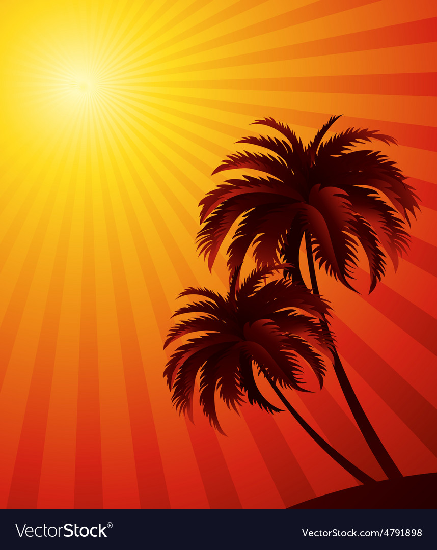 Sunset background Royalty Free Vector Image - VectorStock