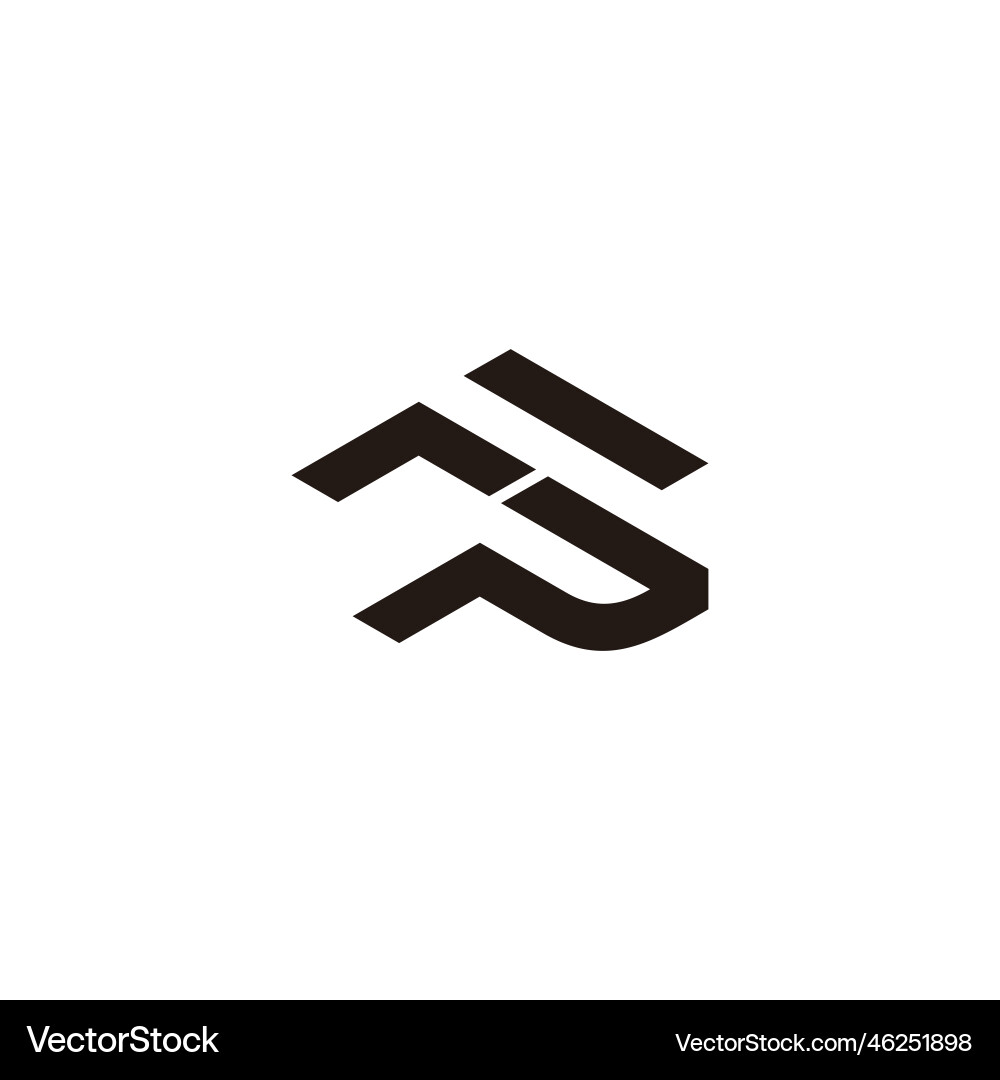 Triangle stripes line geometric sporty logo Vector Image