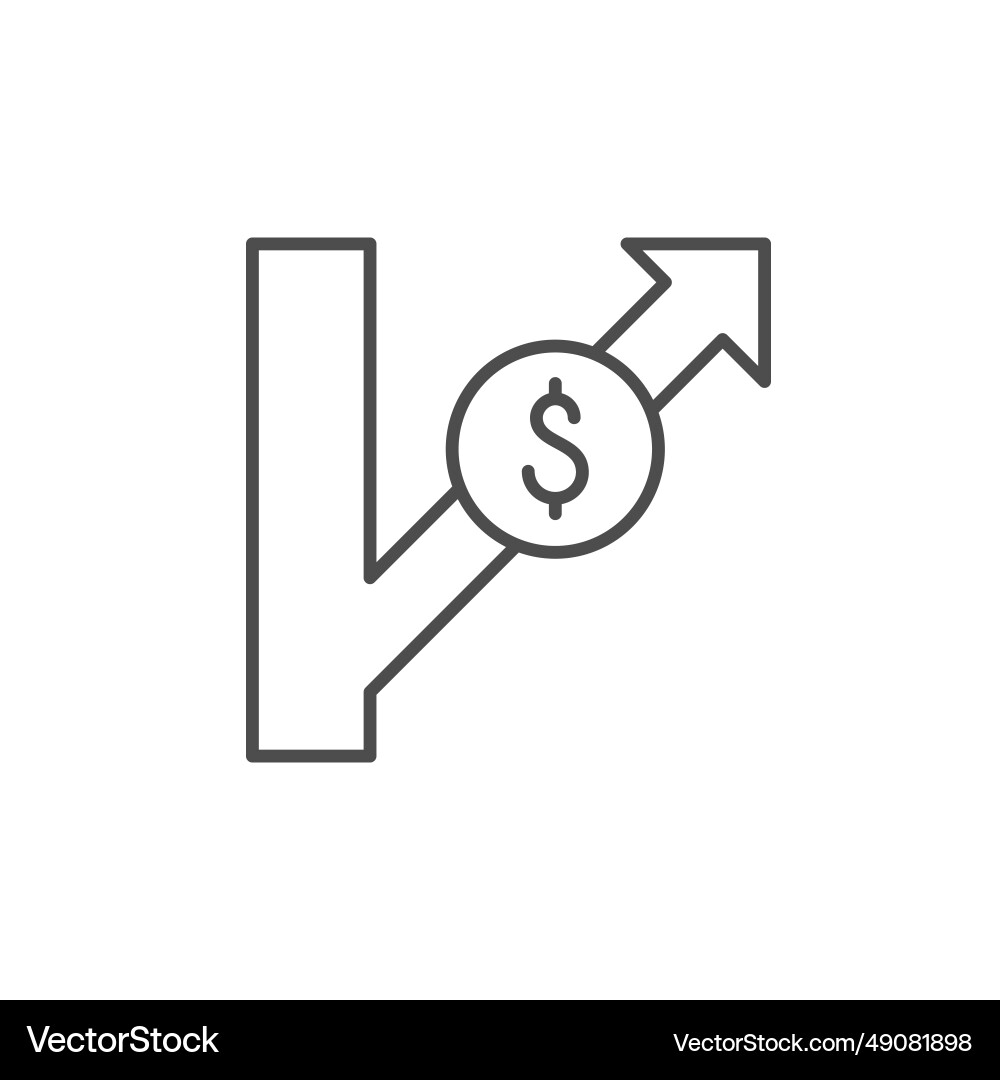 Turnpike road line outline icon Royalty Free Vector Image